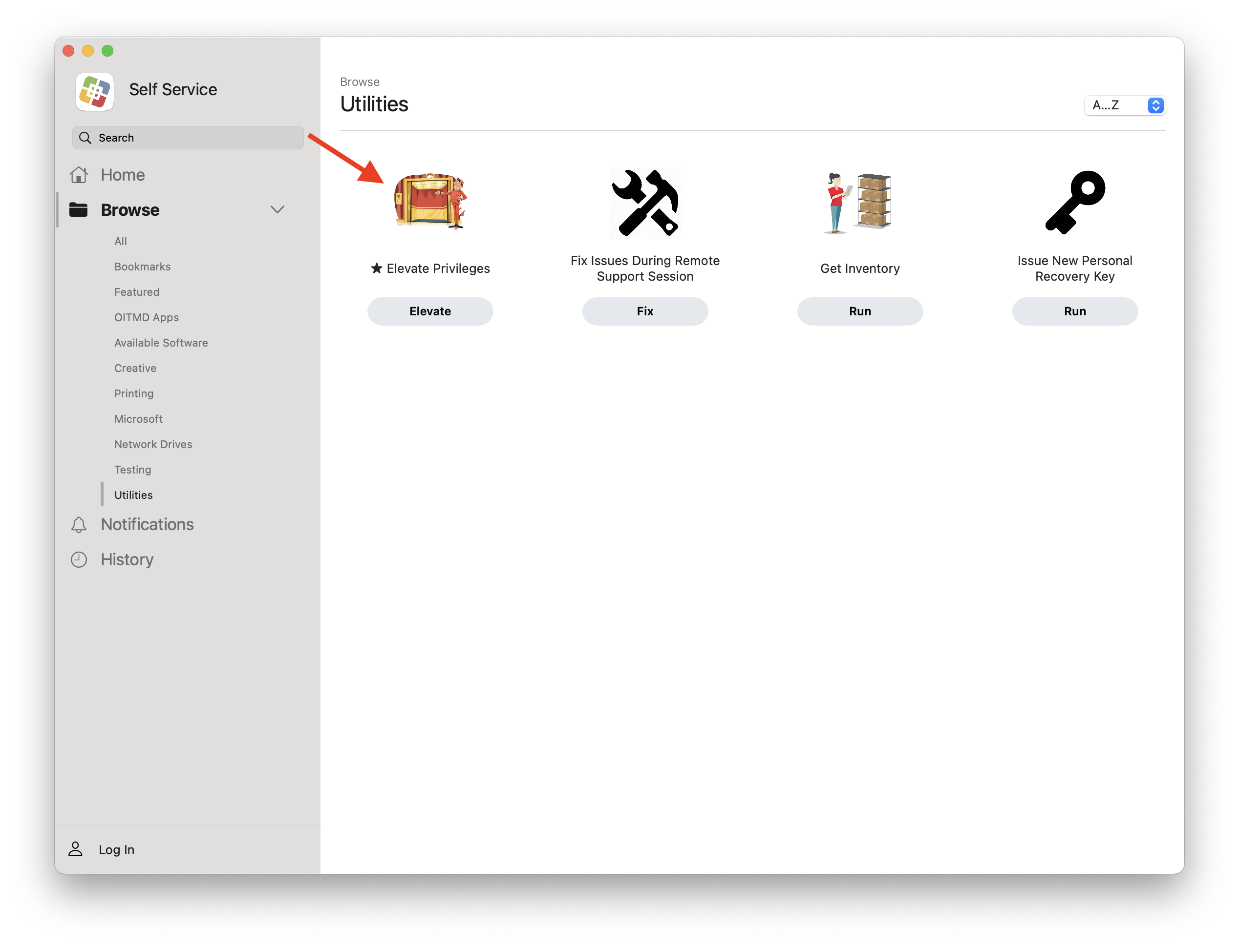 OIT Public Knowledge - Using Self Service tools on macOS Computers ...